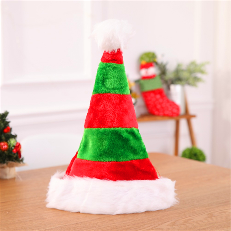 Long Fur-Brim Double Christmas Hat