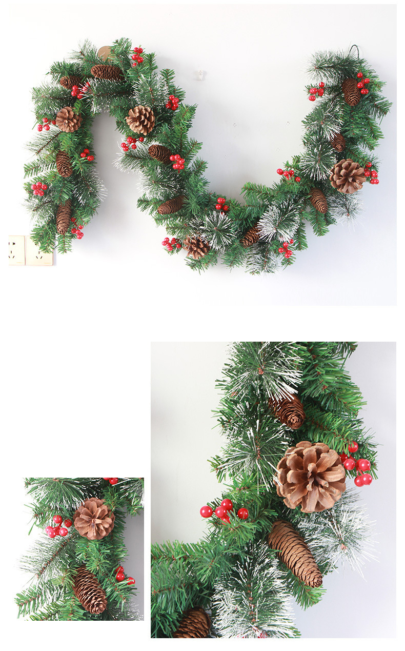 PVC Artificial Pre Lit Christmas Garland