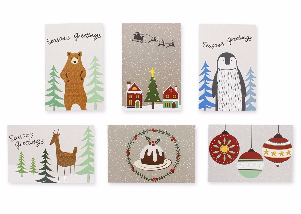 Merry Christmas Greeting Card Set