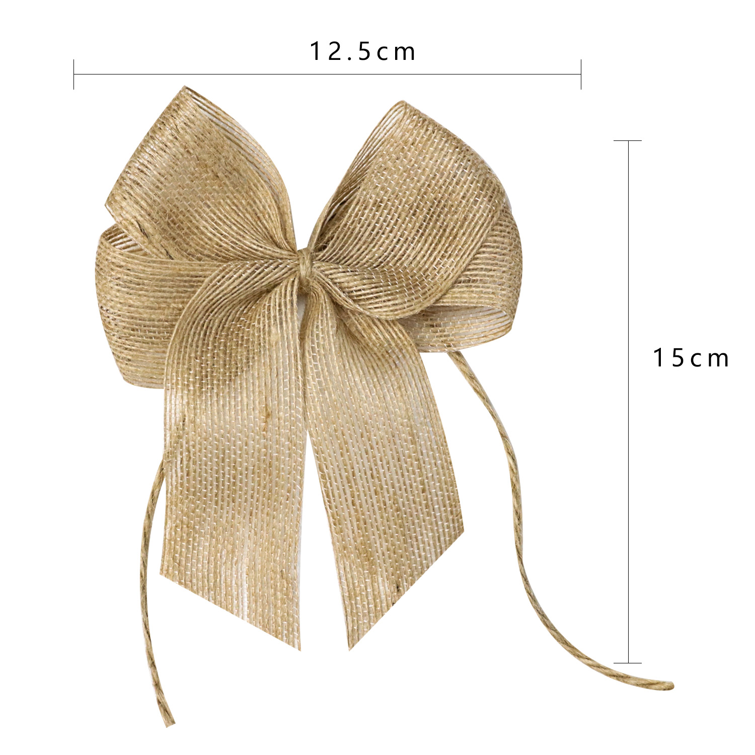 Customized Natural Jute Ribbon Christmas Bows