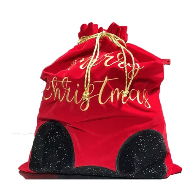 Red Velvet santa Christmas Santa Sacks