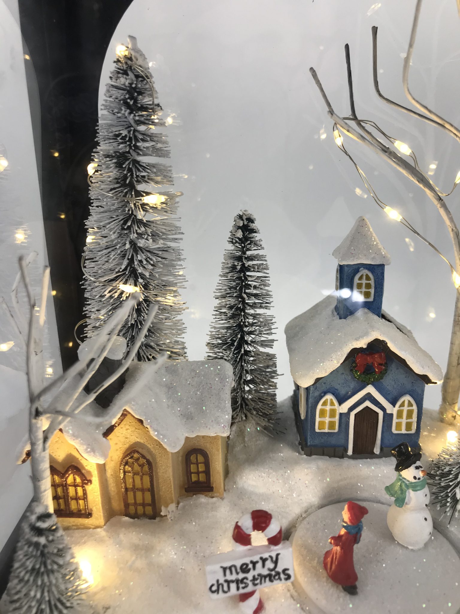 Resin Music Led light Christmas Lantern