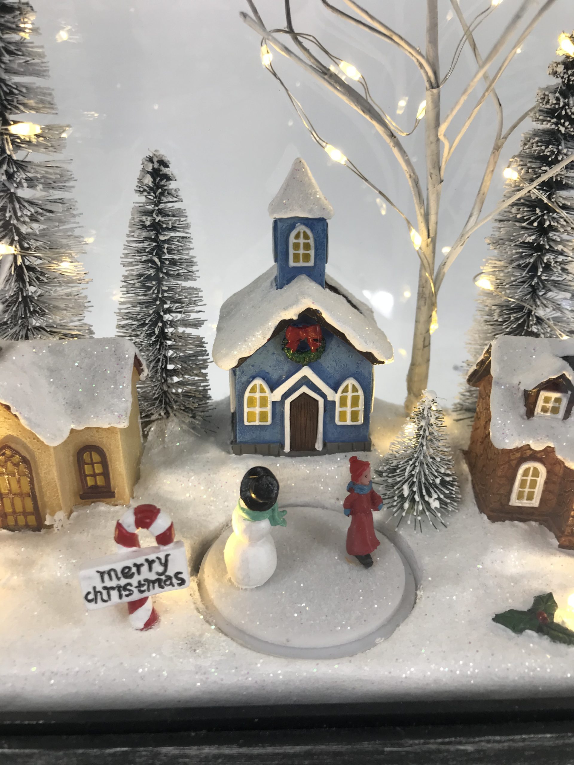 Resin Music Led light Christmas Lantern