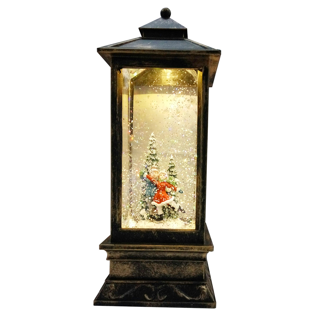 Christmas Quadrate Glitter Lantern Lamp